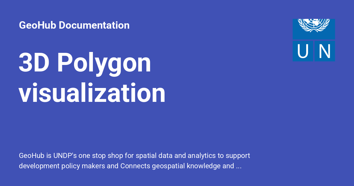 3D Polygon visualization - GeoHub Documentation